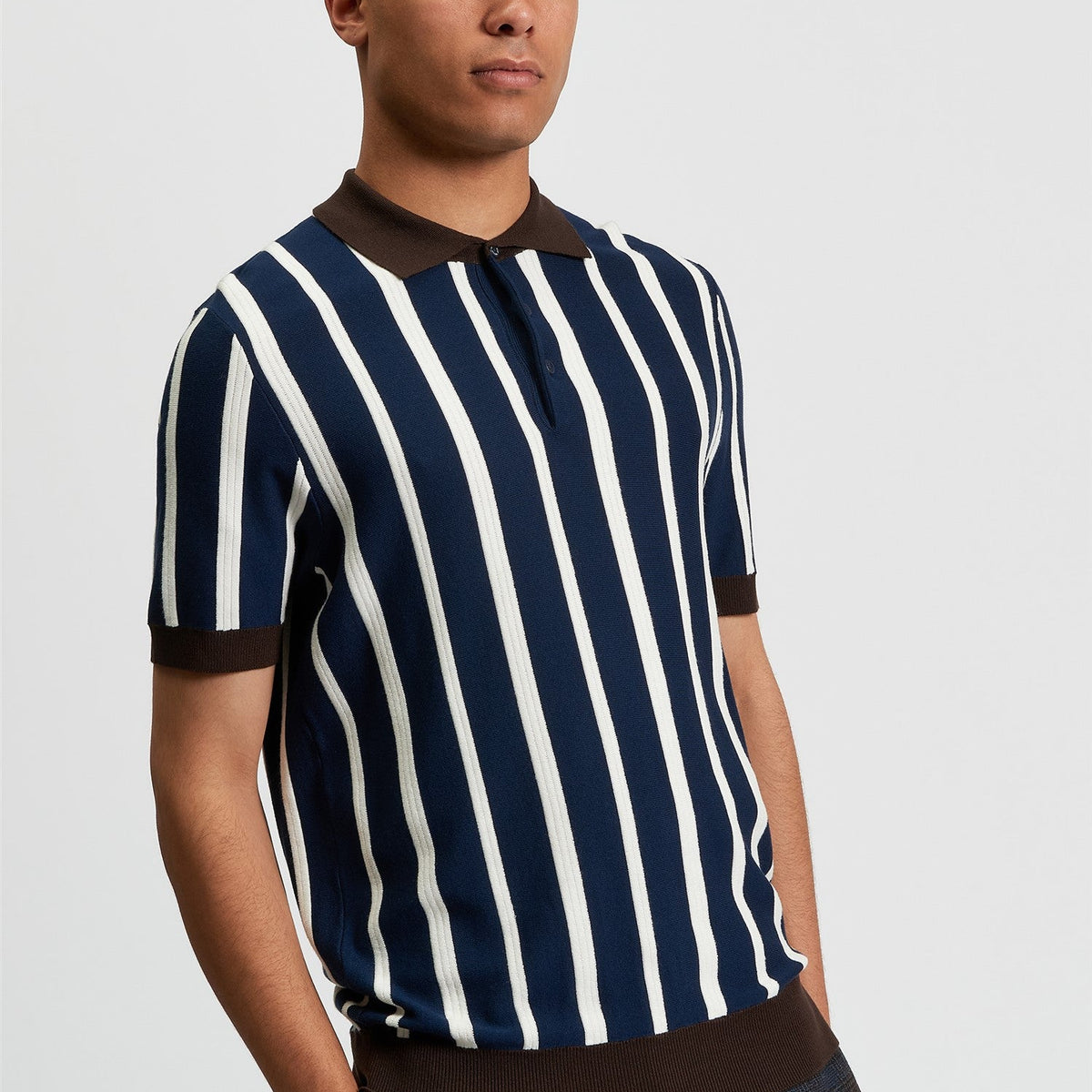 Ben Sherman Raised Stripe Polo - Dark Navy | Partisan and Co