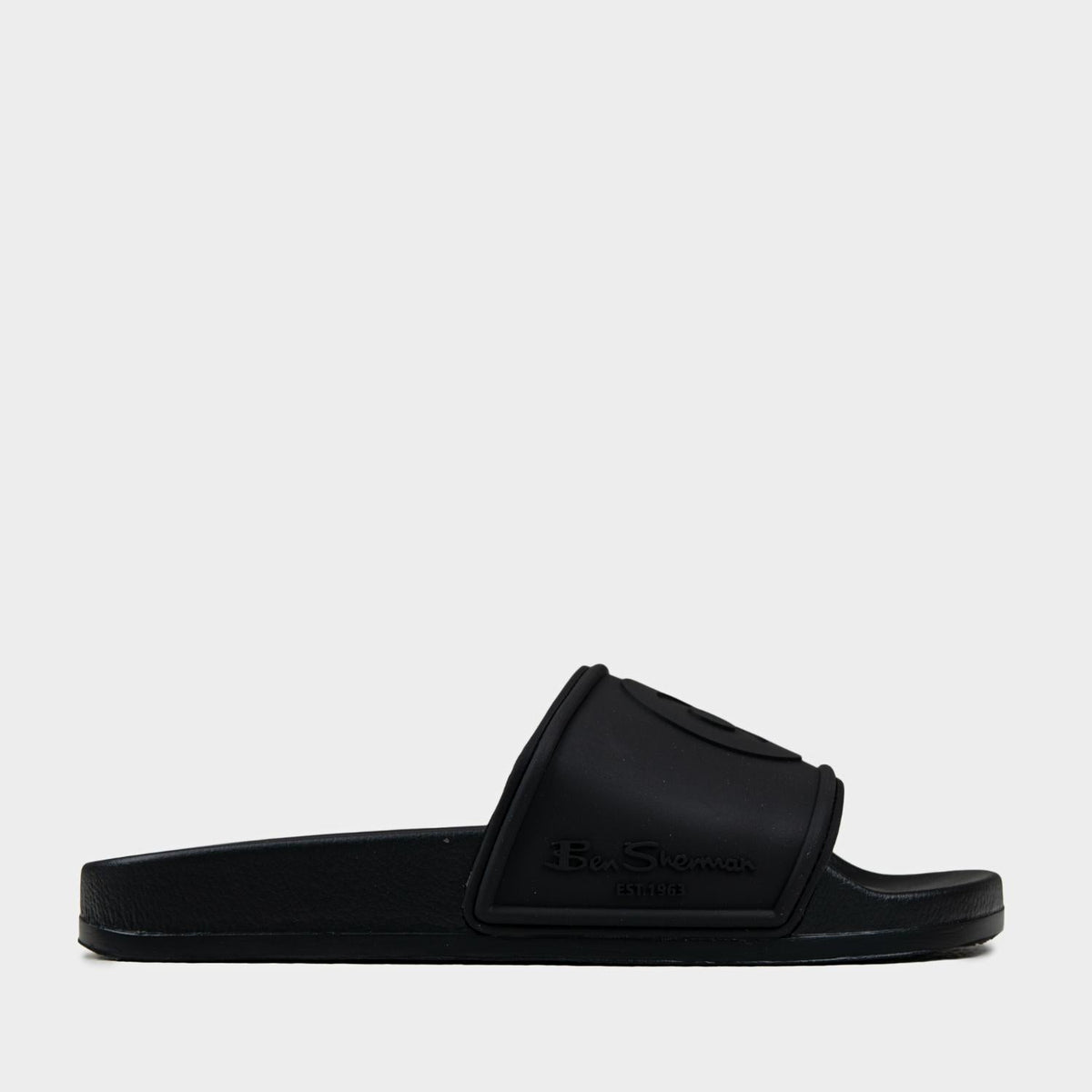 Ben Sherman Target Embossed Slides – Black | Partisan & Co – Partisan ...