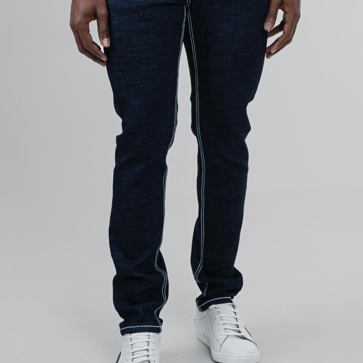 Saddle Stitch Slim Fit Denim - Dark Navy – Partisan and Co